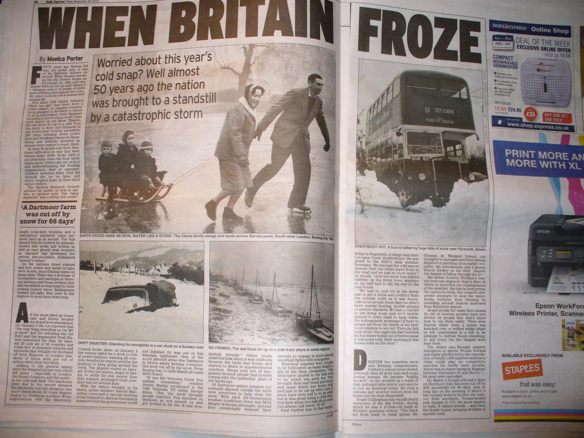 50 YEARS AGO - THE 1963 BIG FREEZE - Page 5 |﻿ Historic Weather