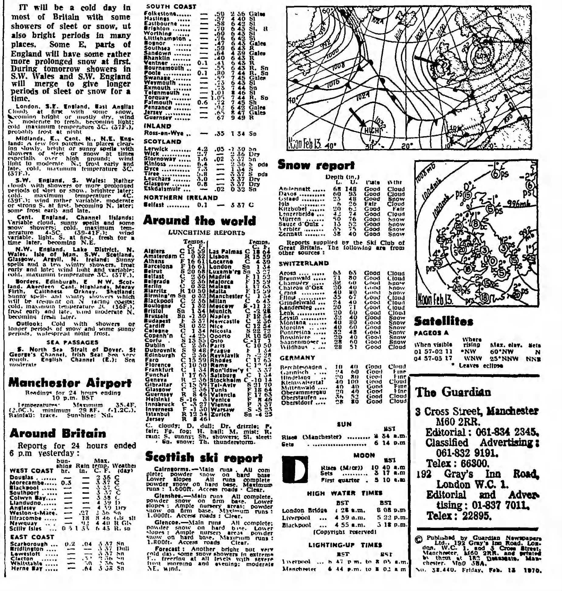 12th February 1970 Channel low - Historic Weather - Netweather ...